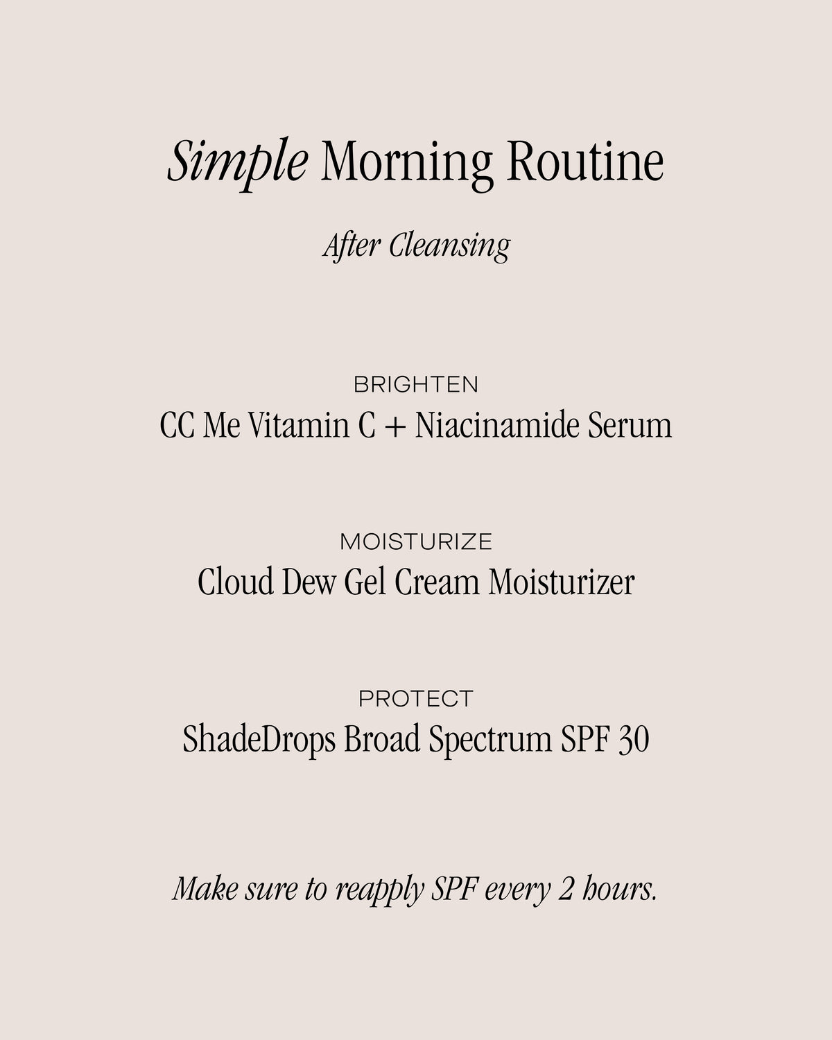 Simple Morning Routine Set | Summer Fridays