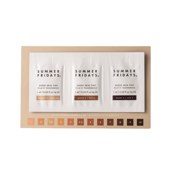 Sheer Skin Tint Sample (Shades 2.5, 6, 9) – Summer Fridays